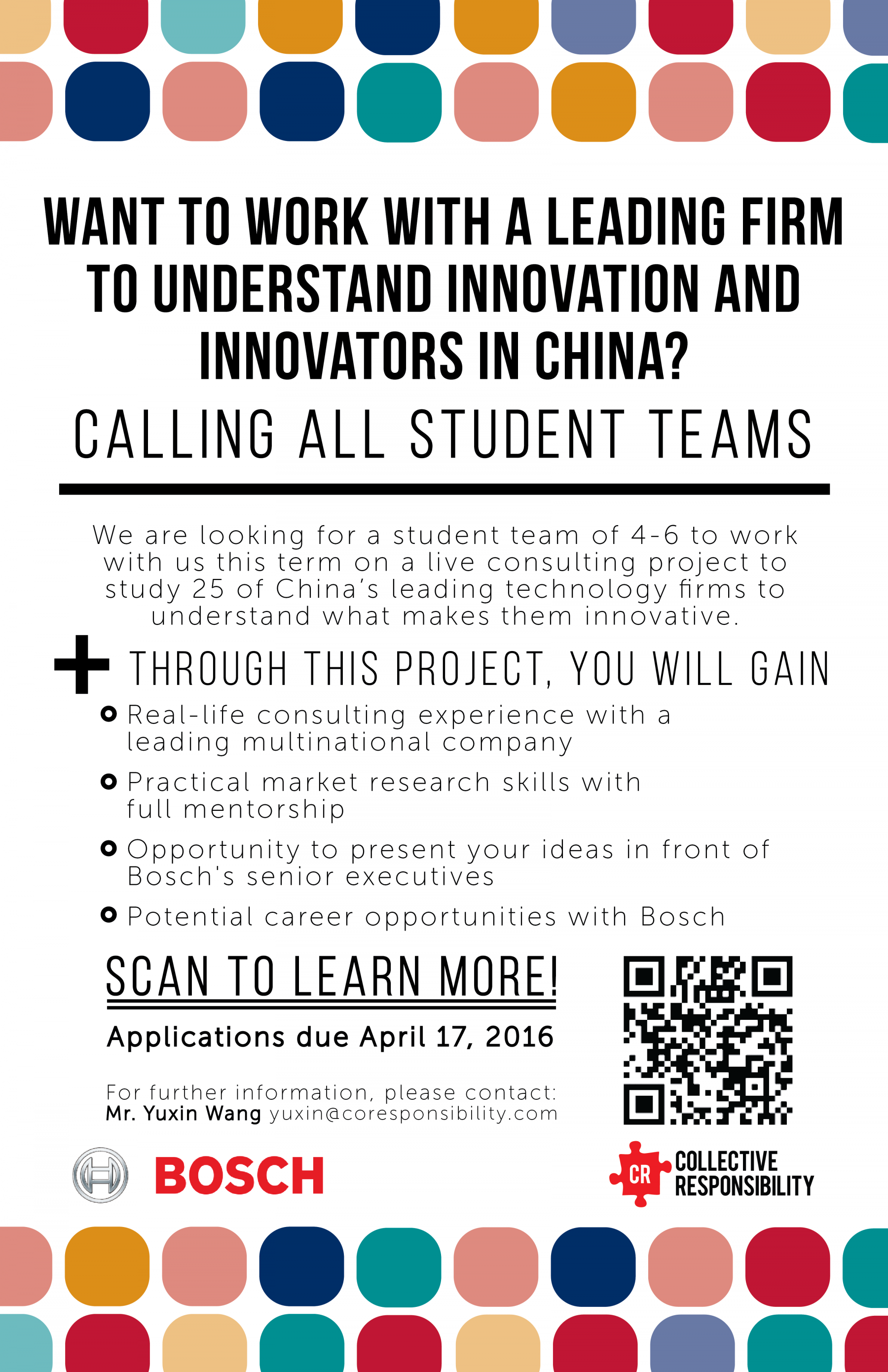 Announcement: Bosch Student Project - Collective Responsibility